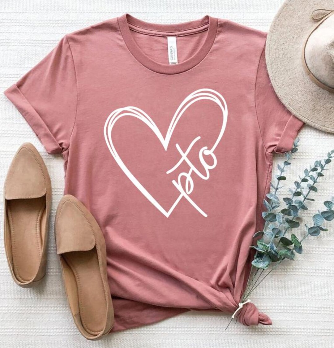 PTO Heart Shirt, PTO Shirt, PTO Gifts, Parent Teacher Shirt, Pto Team ...
