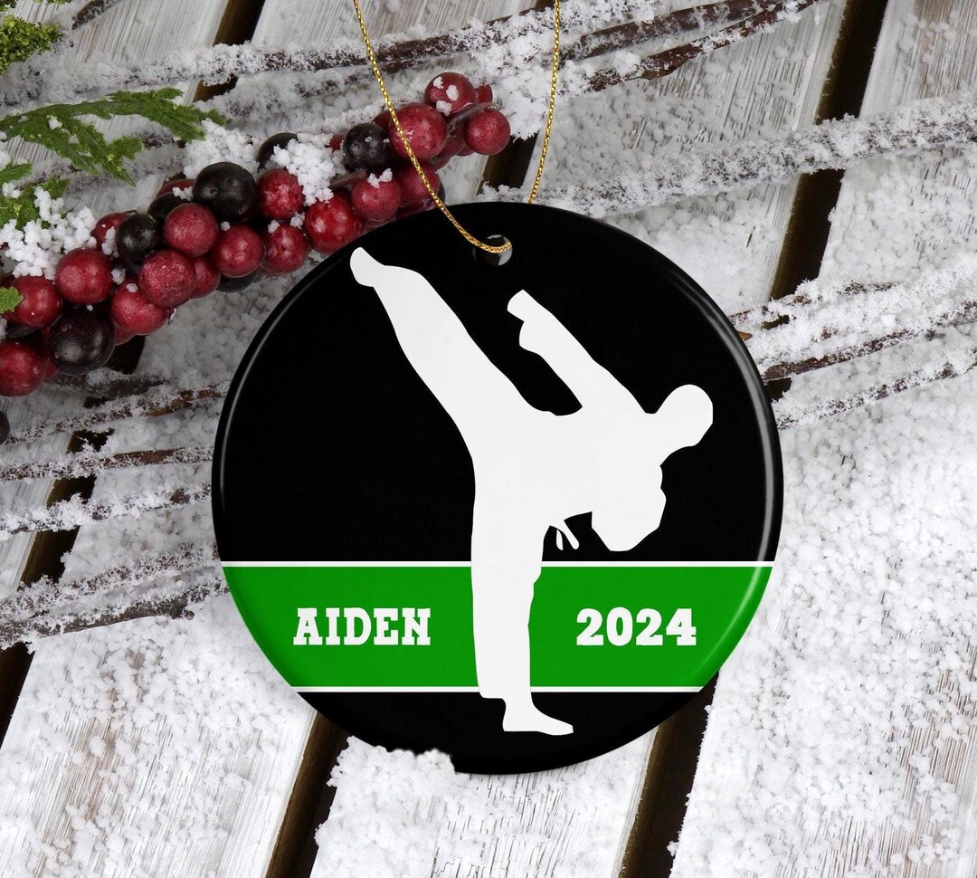 Personalized Karate Christmas Ornament, Martial Arts Belt Colors ...