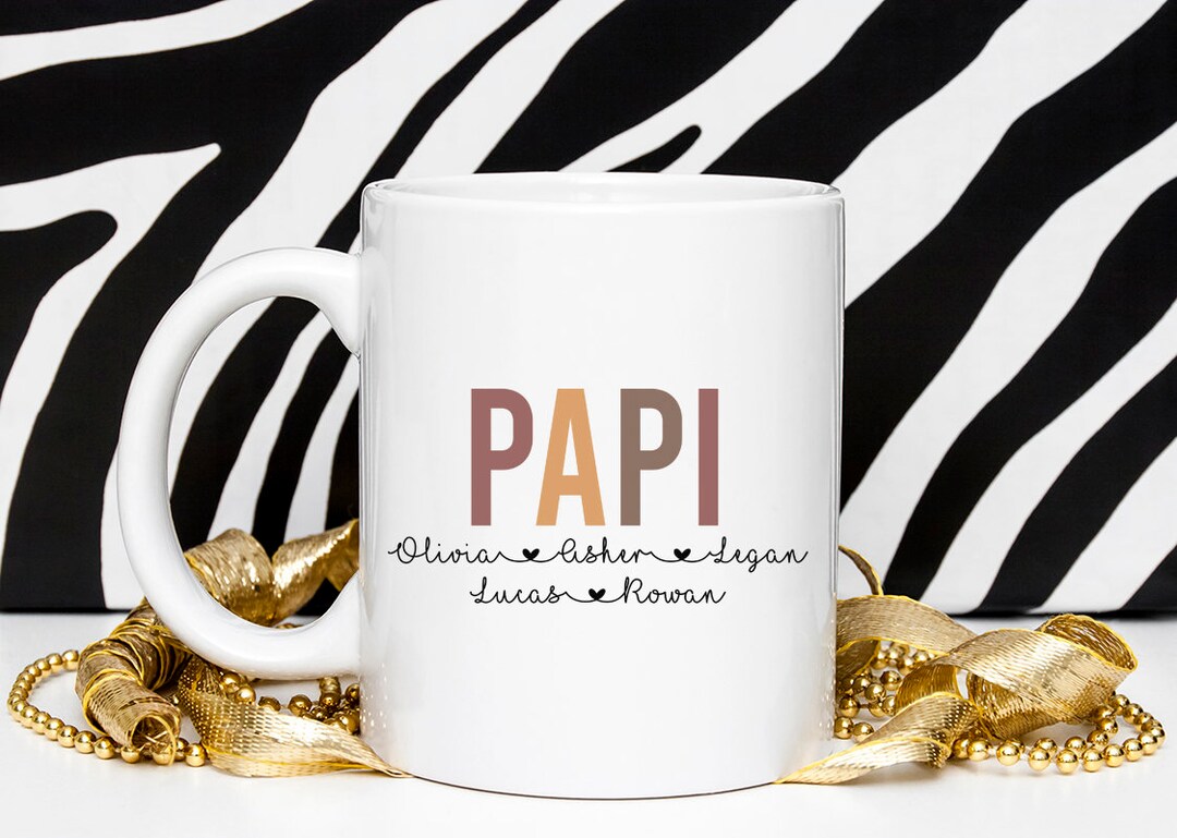 Personalized Papi Coffee Mug - Father's Day Gift - Gift for Papi From ...