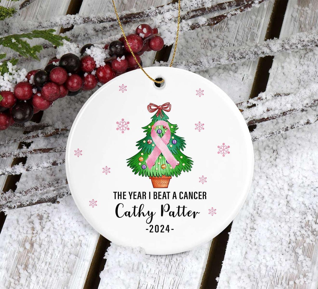 The Year I Beat a Cancer Ornament, Beating Breast Cancer Gifts ...