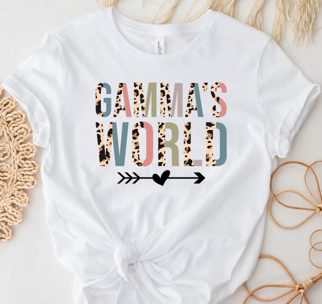 Gamma's World Shirt, Leopard Print Gamma Shirt, the Best Gamma Shirt ...
