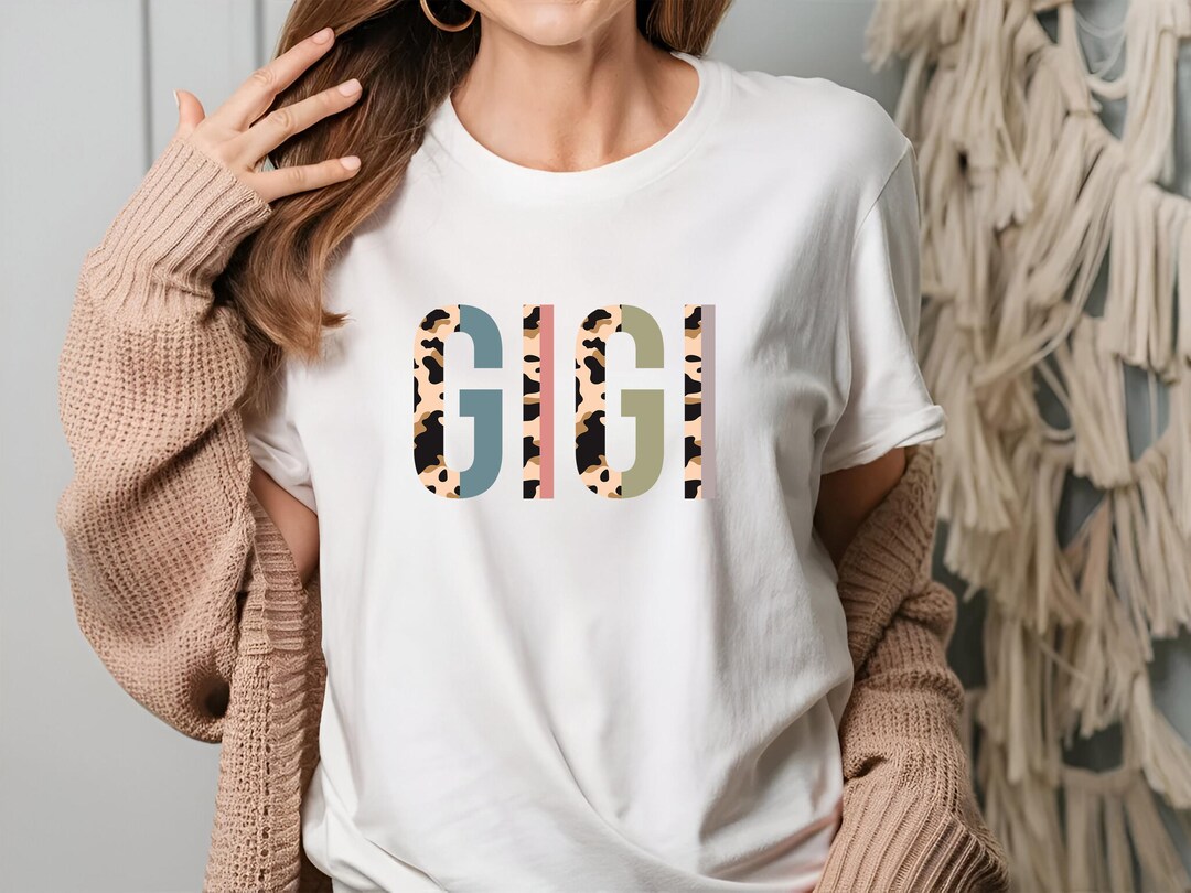 Gigi Shirt, Leopard Print Gigi Sweatshirt, Grandma Shirt, New Gigi ...