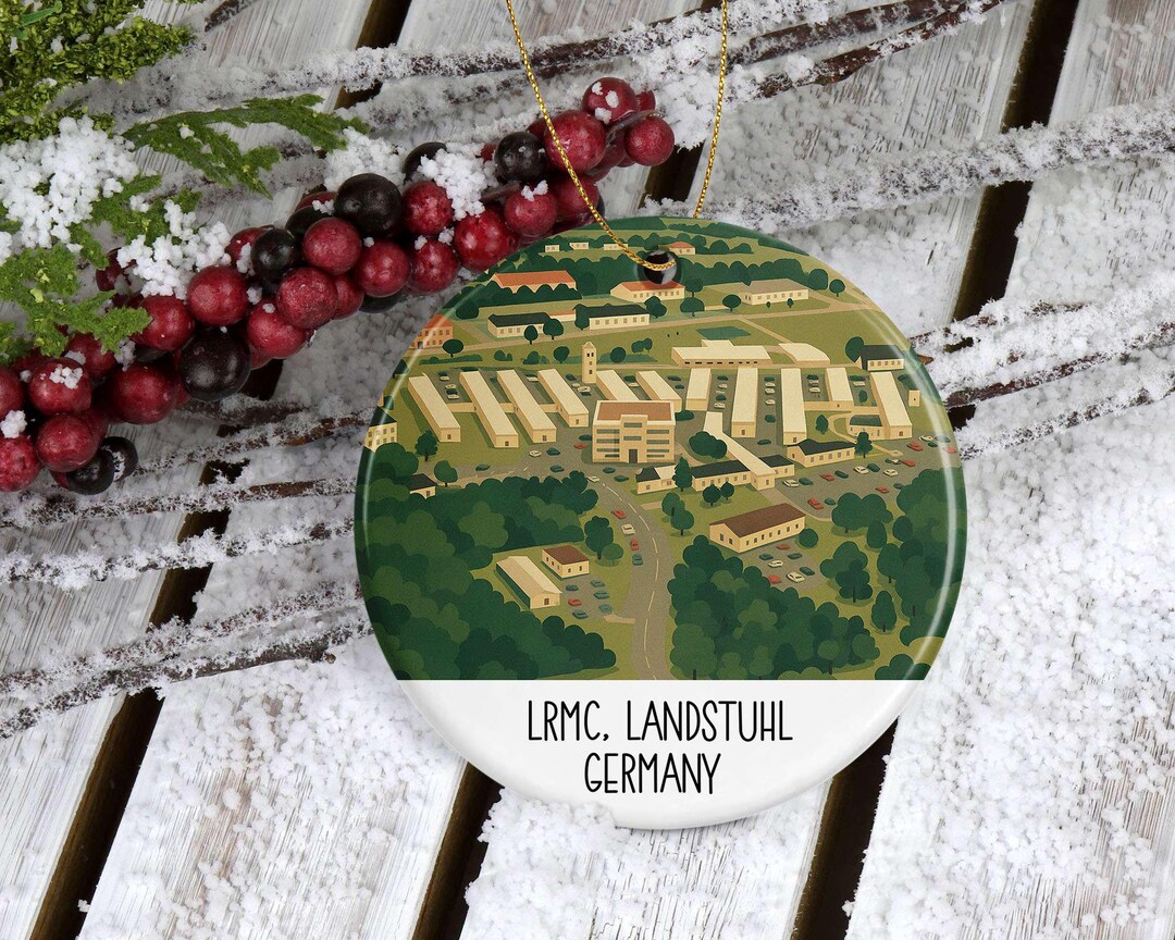 LRMC Landstuhl Germany Ceramic Ornament - Vintage Military Design ...