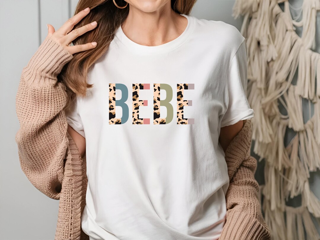 Bebe Shirt, Leopard Print Bebe Sweatshirt, Grandma Shirt, New Bebe ...