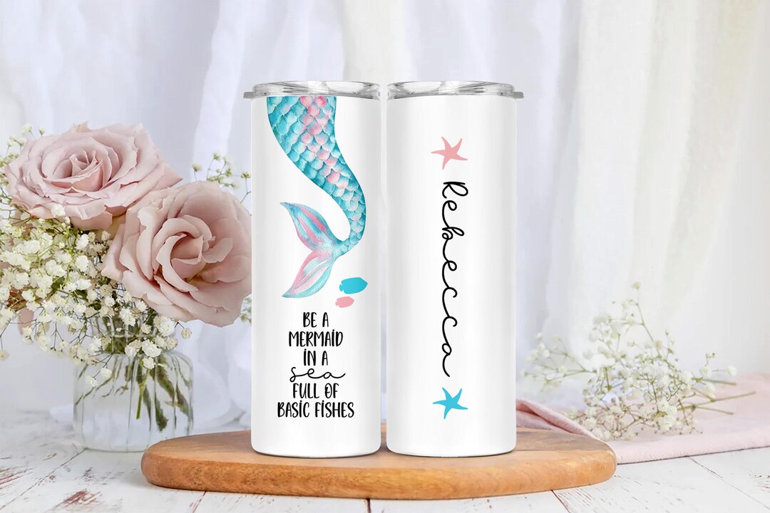 Mermaid Tail Tumbler Cup, Mermaid Birthday Gift, Personalized Mermaids ...
