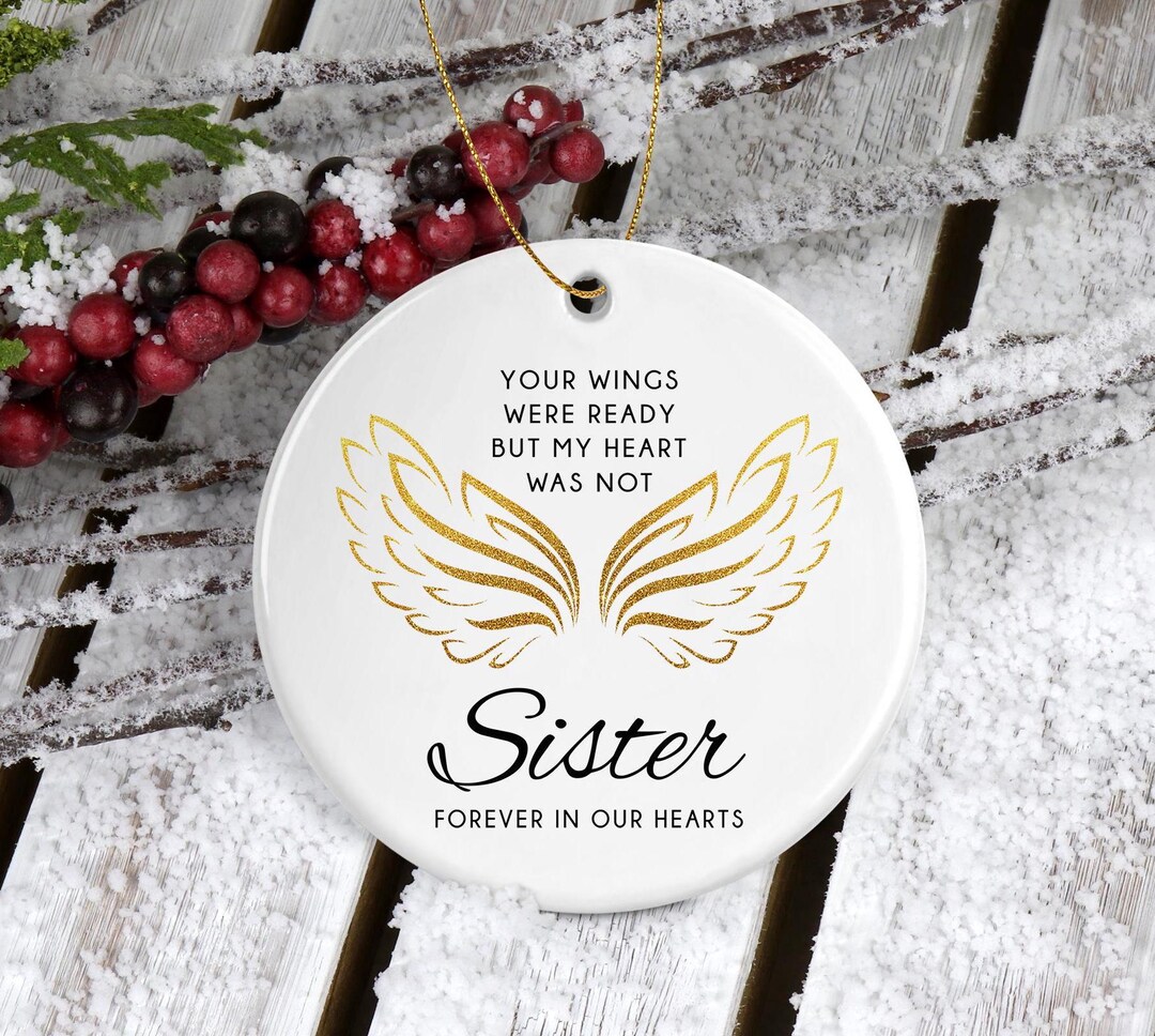In Loving Memory of Sister Ornament Christmas - Sister Forever in Our ...