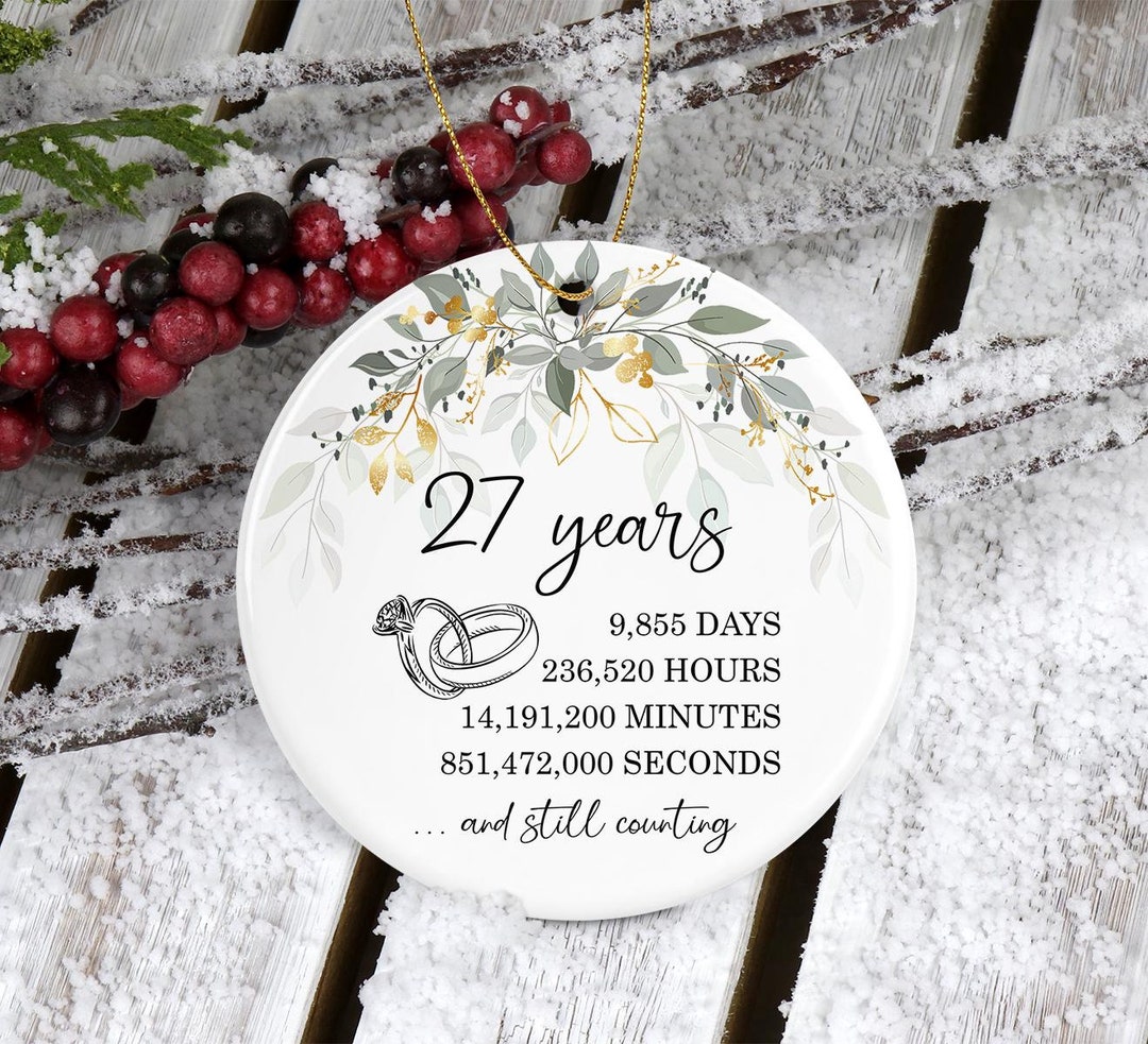 Personalized 27 Years Wedding Anniversary Gifts for Couple, 27th ...