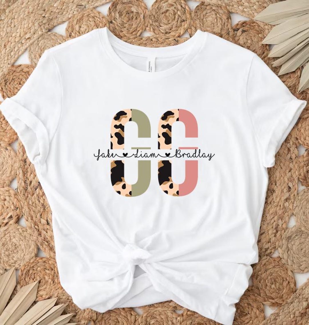 Personalized Gg Shirt, Leopard Print Gg Sweatshirt, Grandma Shirt, New ...