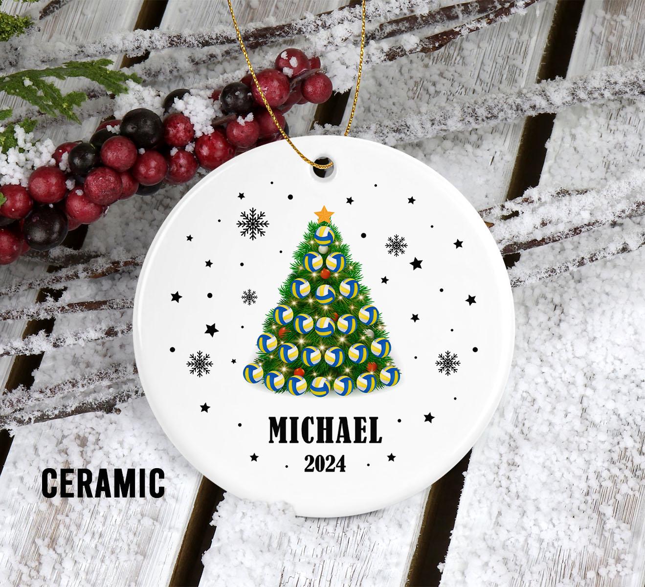 Personalized Volleyball Christmas Tree Ornament - Volleyball Team Gift ...