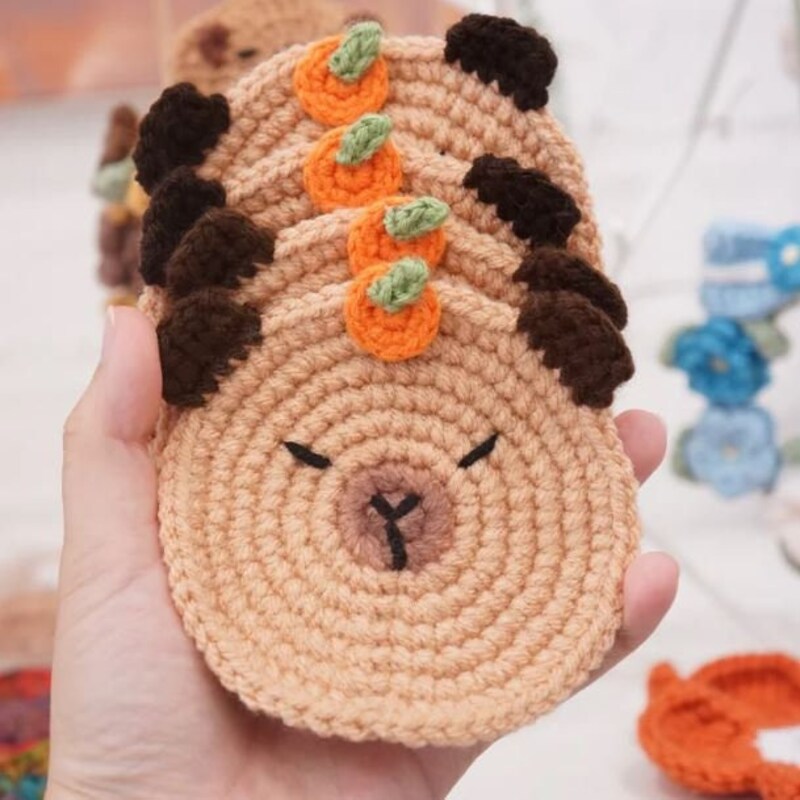 Crochet Pig Coasters - Etsy