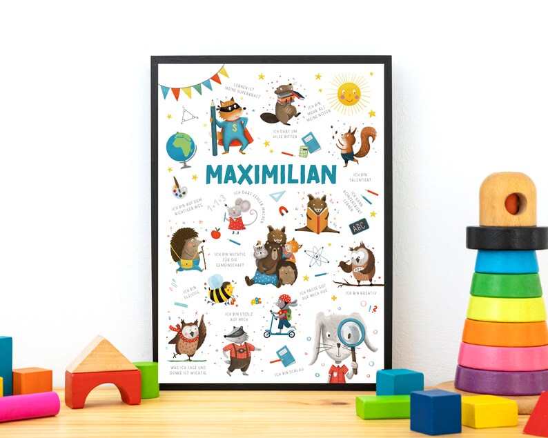 Einschulung Junge Affirmationsposter Kinder Einschulung - Etsy.de