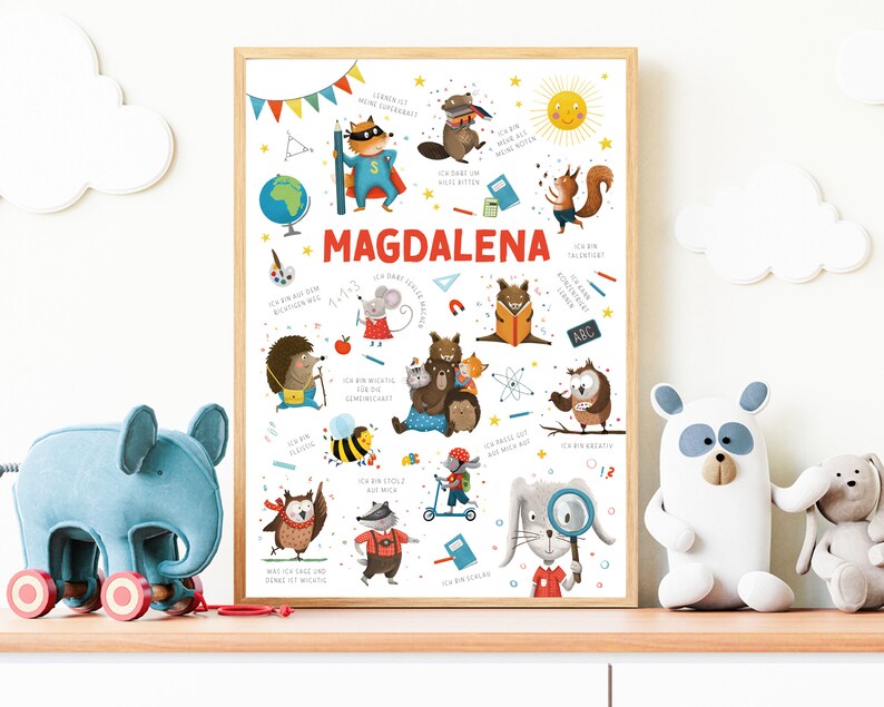 Einschulung Junge Affirmationsposter Kinder Einschulung - Etsy.de