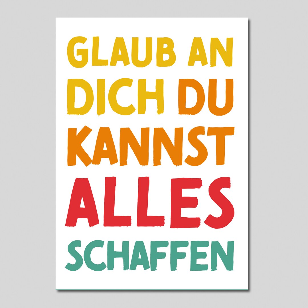 Postcard for School Enrollment believe in Yourself, You Can Do Anything ...