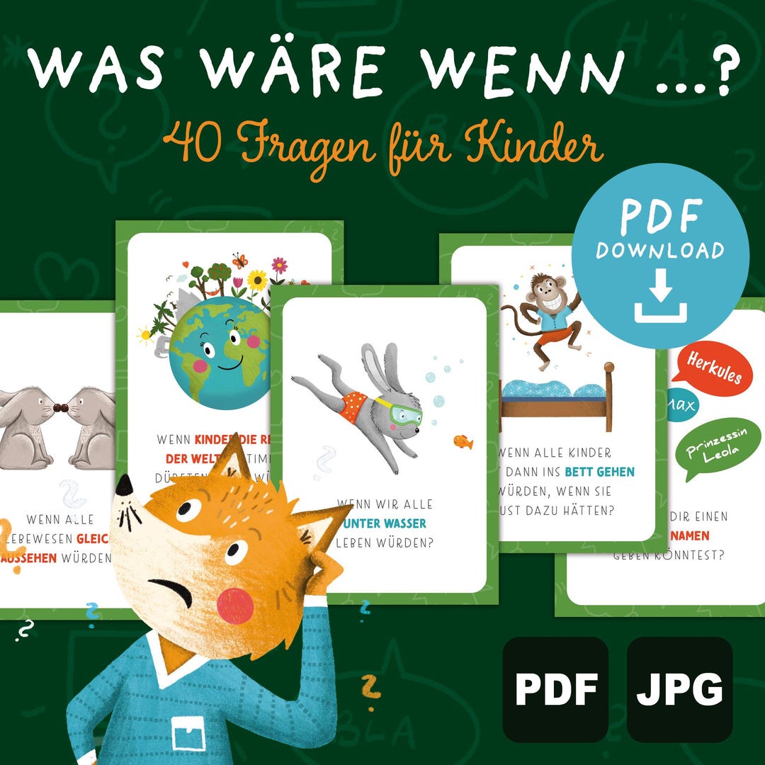 What If…? 40 Conversation and Question Cards for Children – Imaginative ...