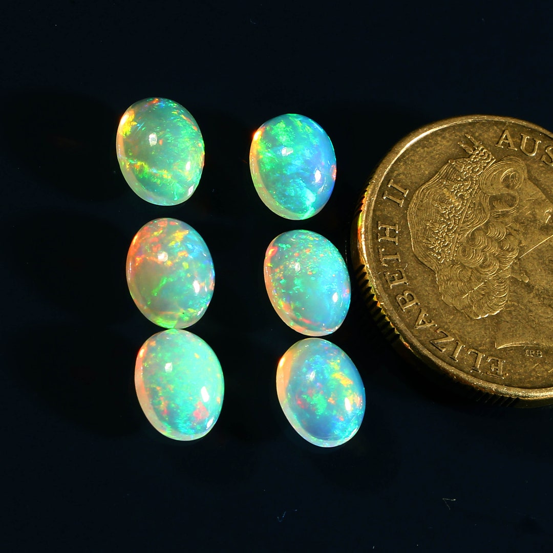 6x8mm ópalo de fuego-ópalo natural-ópalo cabujón-cabujón ovalado ópalo ...