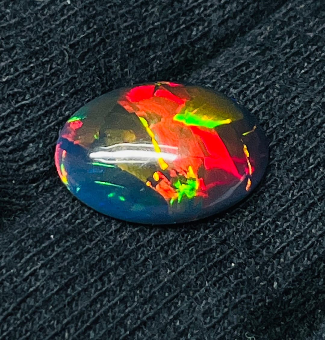 8x10mm Oval Black Opal Cabochon Opal Cabochon Black Opal Opal Gemstone ...