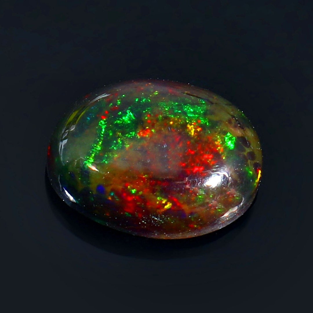 8x10mm Oval Black Opal Cabochon- Opal Cabochon- Black Opal- Opal ...