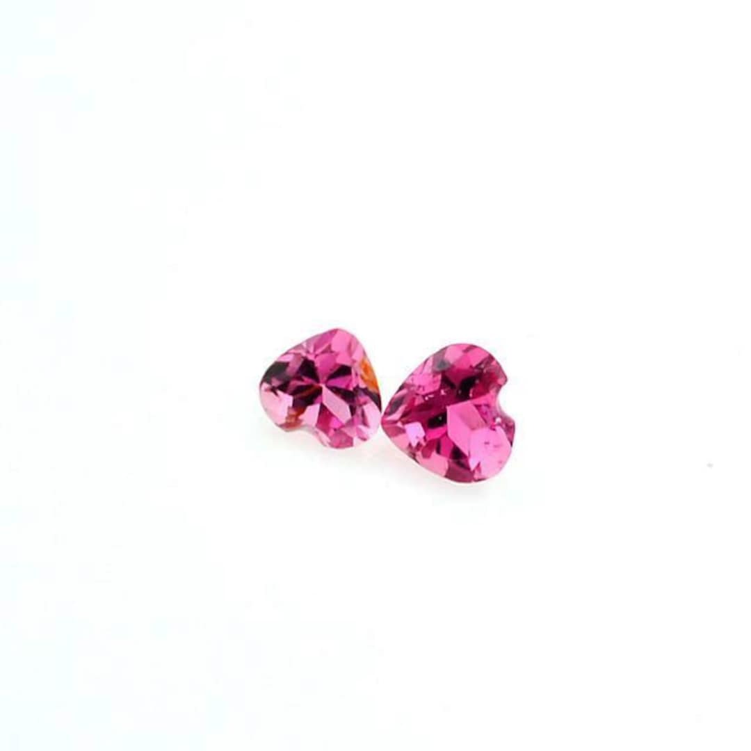Pink Tourmaline Heart Shape Gemstone- Heart Gemstone- Pink Heart ...