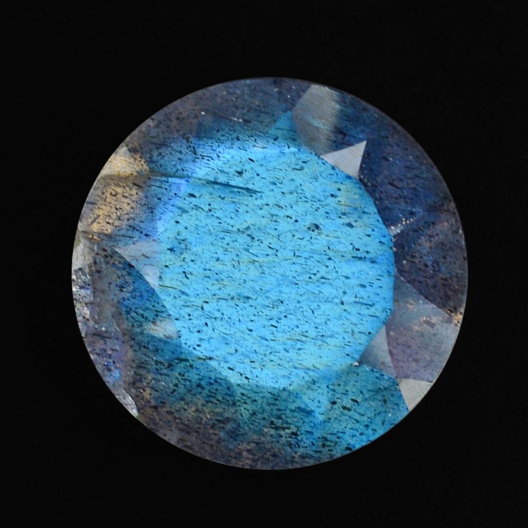 Labradorite Faceted Round Cut Gemstone, Top Quality Flash - Top Quality ...