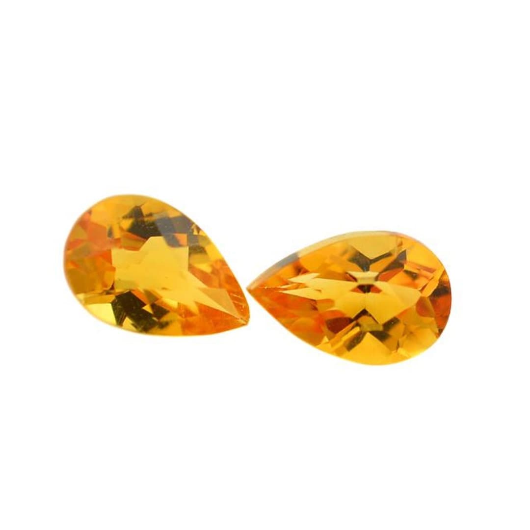 Citrine Pear Cut Citrine Gemstone Citrine Faceted Citrine Yellow ...
