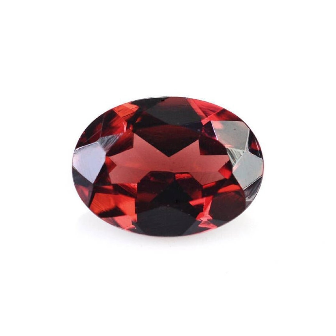 Natural Red Garnet Oval Cut Gemstone- Garnet Faceted Oval Cut- Garnet ...