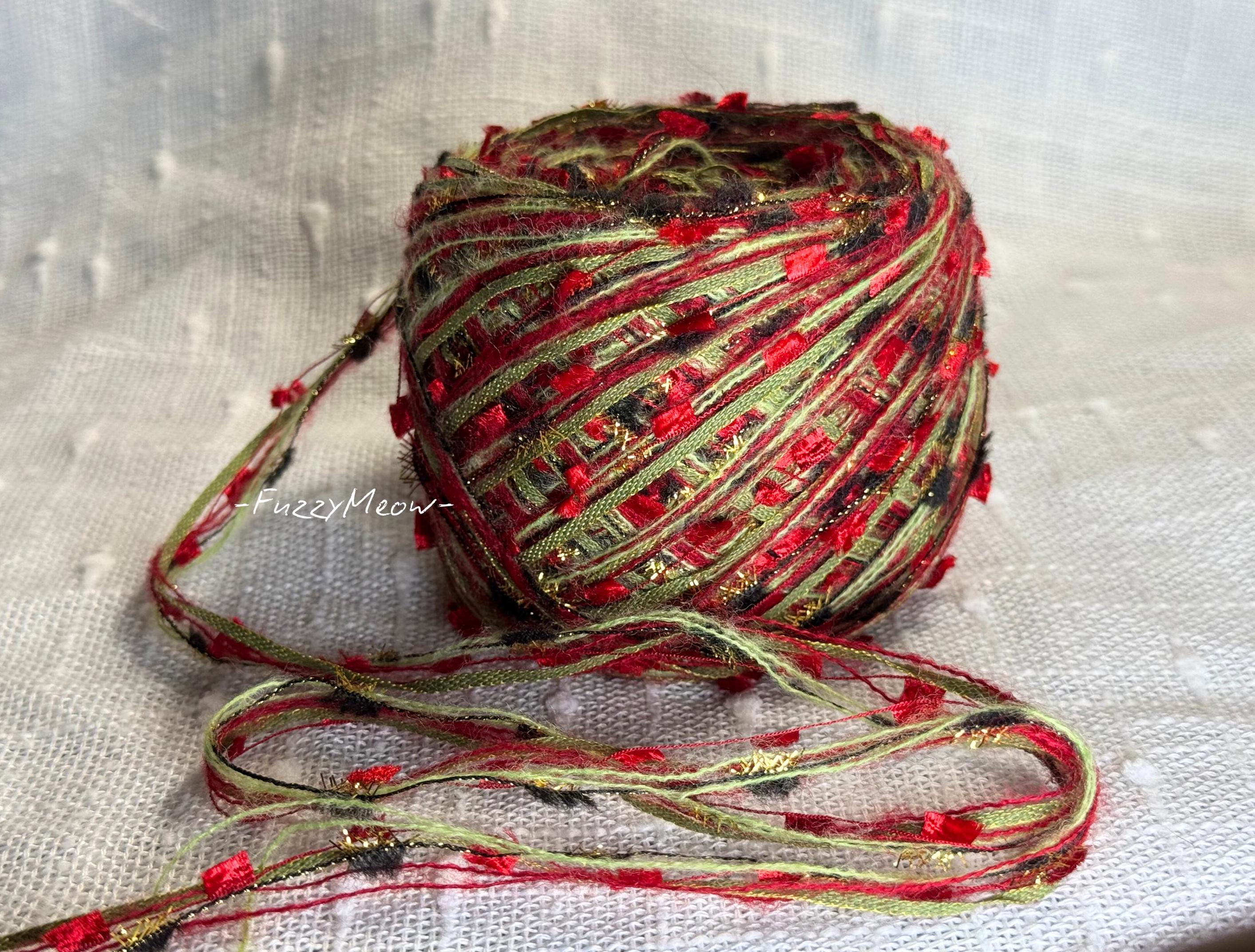 Christmas Color Yarn, 50g/65yd, Hand Mixed Yarn, Novelty Bundle, Fiber ...