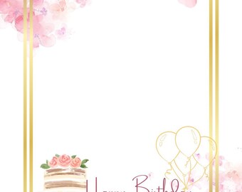 Happy Birthday Photo Overlay - Etsy