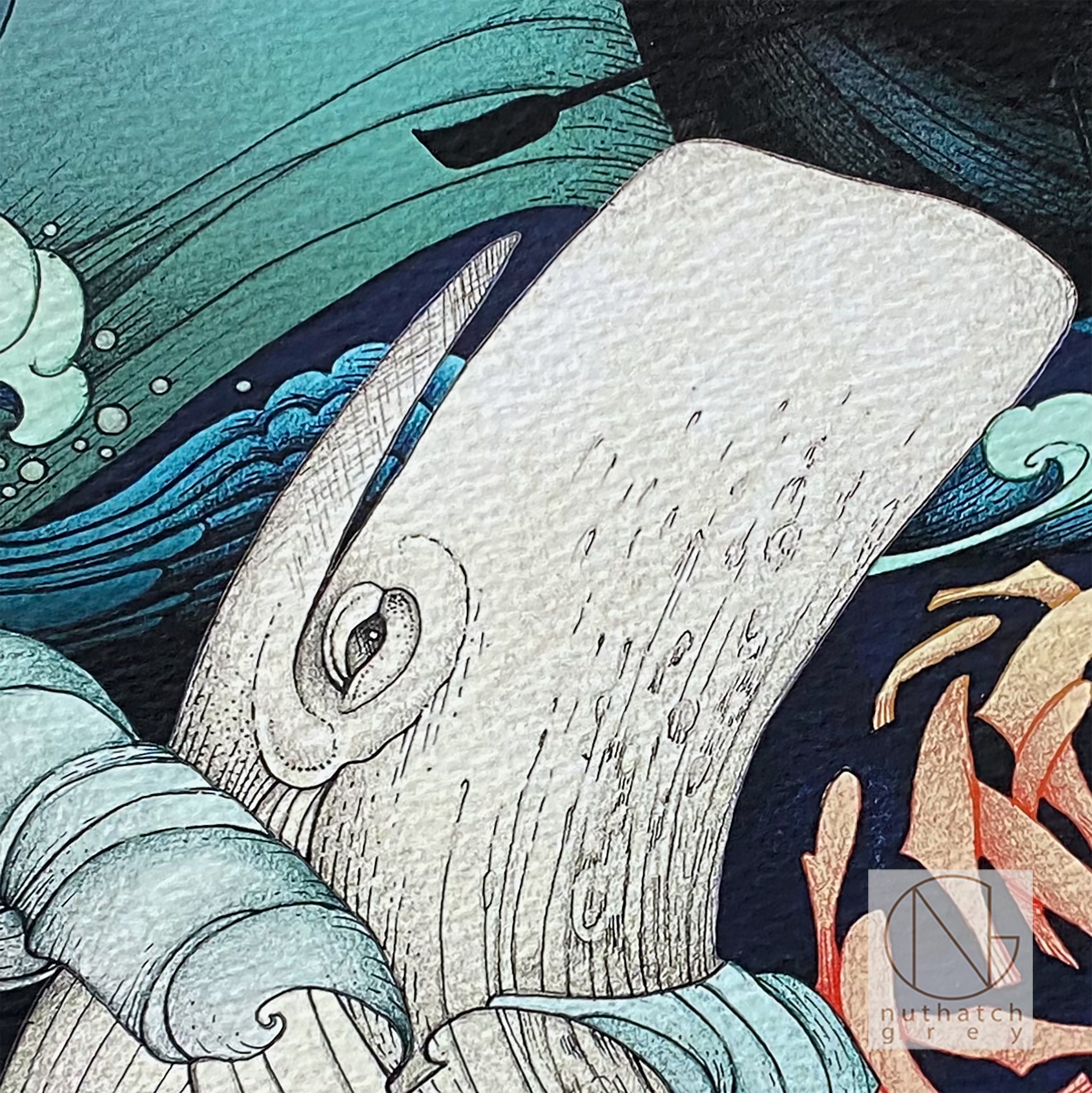 The Whale Moby Dick Fine Art Whale Giclée Print Numbered Etsy Uk