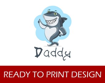 Daddy Shark Card Printable - Etsy