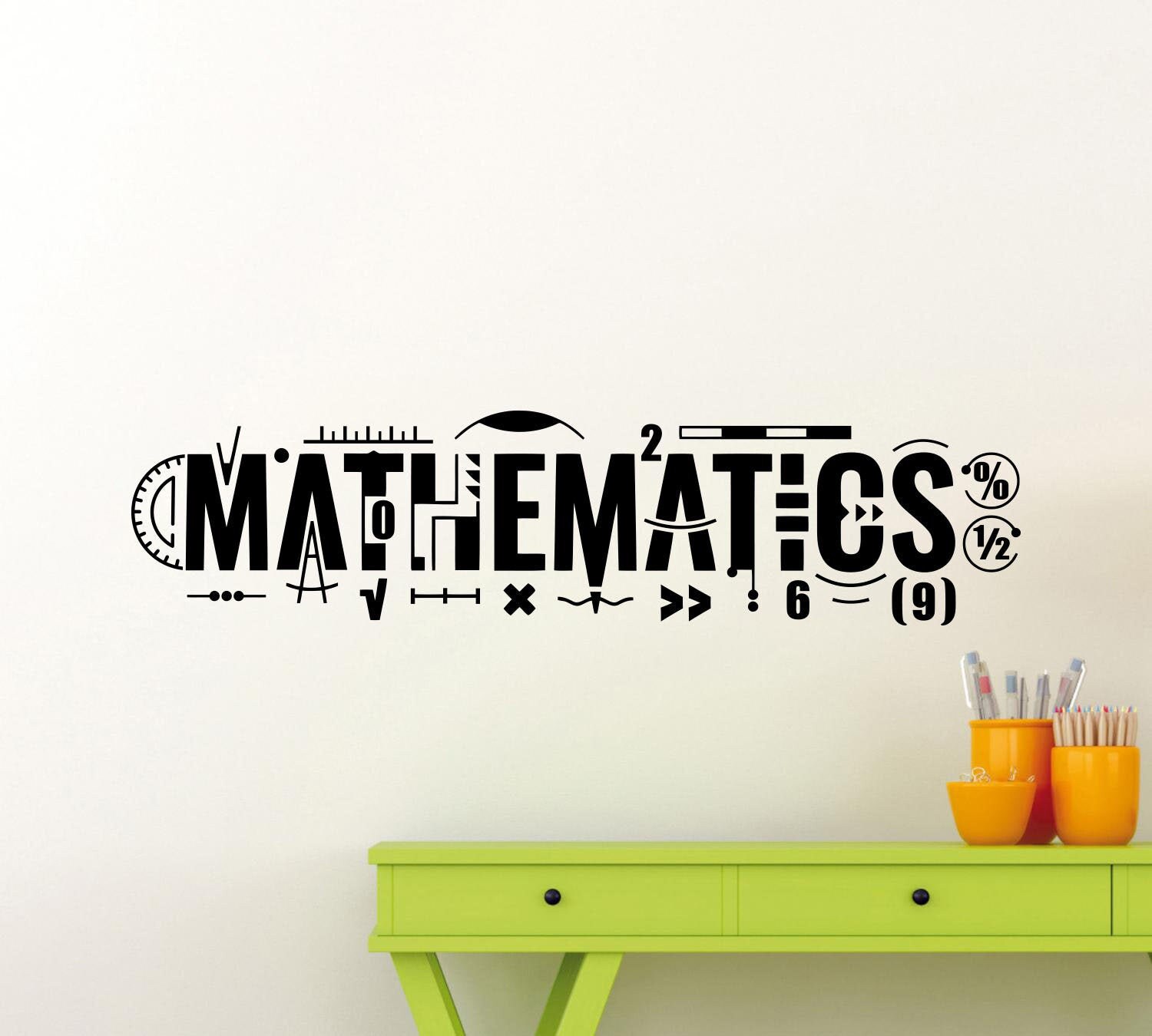 Mathematics Wall Decal Vinyl Sticker Math Classroom Decor Wall | Etsy