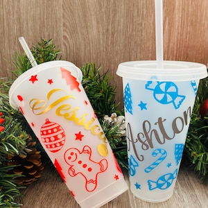 Personalised Christmas Cold Cup. Starbucks Style Christmas Eve 24oz ...