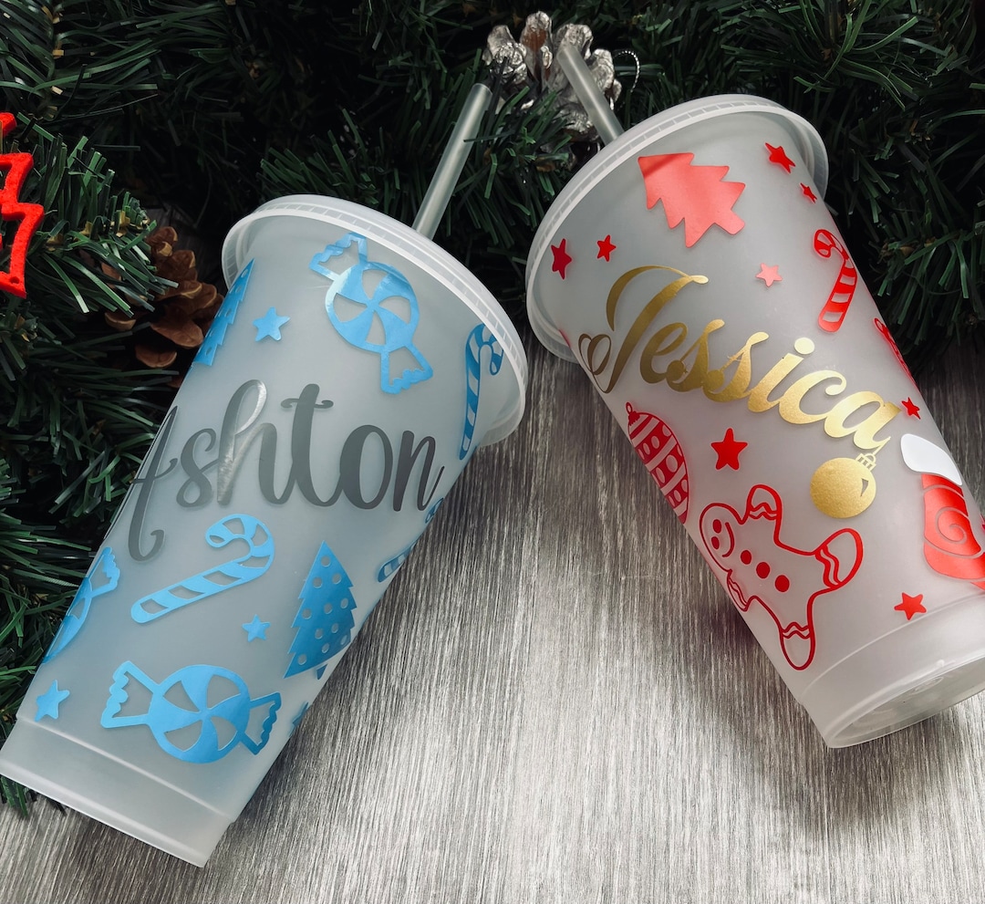 Personalised Christmas Cold Cup. Starbucks Style Christmas Eve 24oz ...