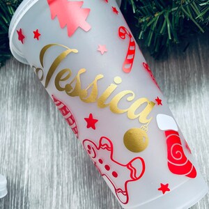 Personalised Christmas Cold Cup. Starbucks Style Christmas Eve 24oz ...