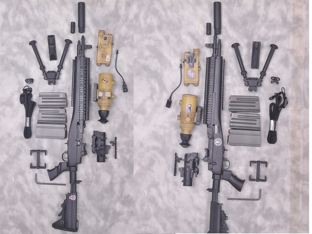 1:3 Scale Miniature Model Kit M14 Sniper Rifie Custom Cqb Ver Black ...