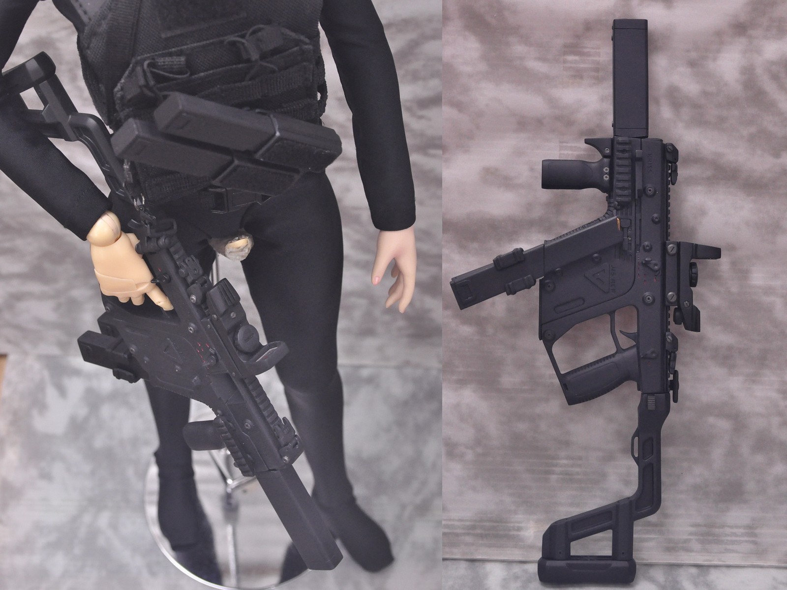 1:3 Scale Miniature Model Kit Kriss Vector Smg Black Color Fit - Etsy