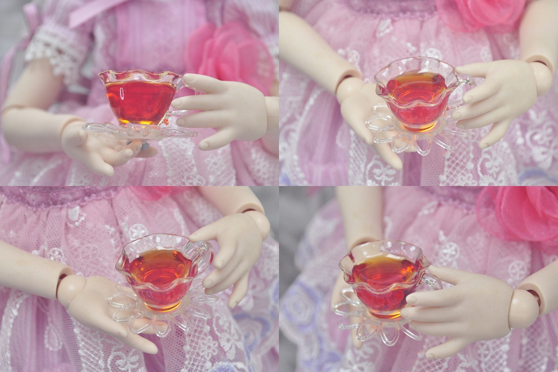1:3 Scale Miniature Red Tea & Tableware Model Kit Set Fit Volks Dd Mdd ...