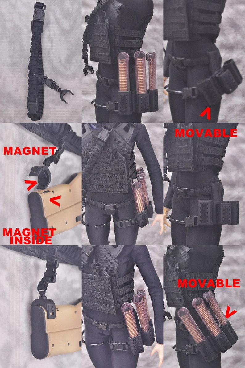 1:3 Scale Miniature Model Kit Fn P90 Full Set Black Tan Color Fit Volks ...