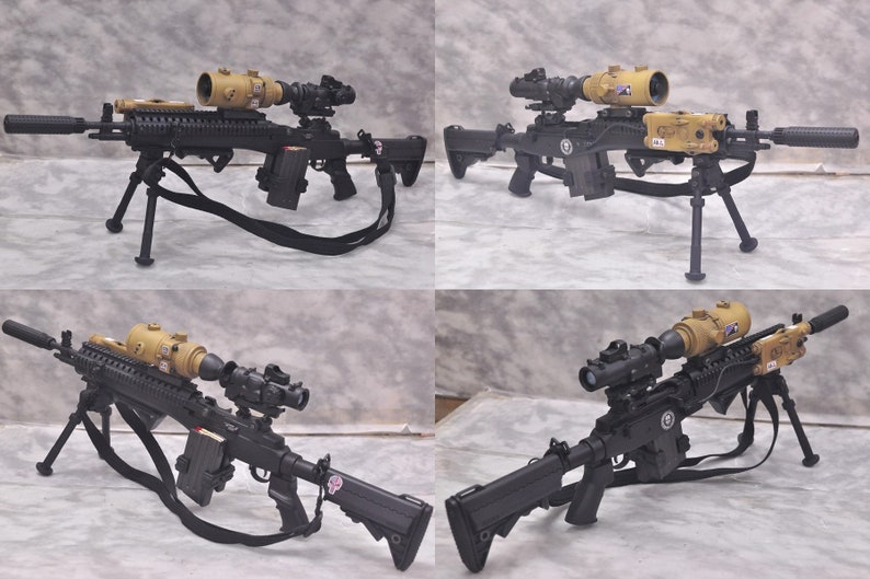 1:3 Scale Miniature Model Kit M14 Sniper Rifie Custom Cqb Ver Black ...