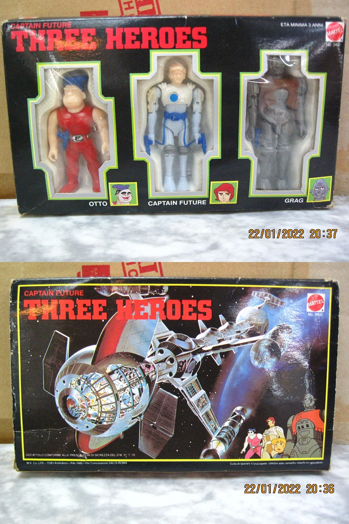 Captain Future Three Heroes Figure Set 1980s Vintage Toys Brand New ...