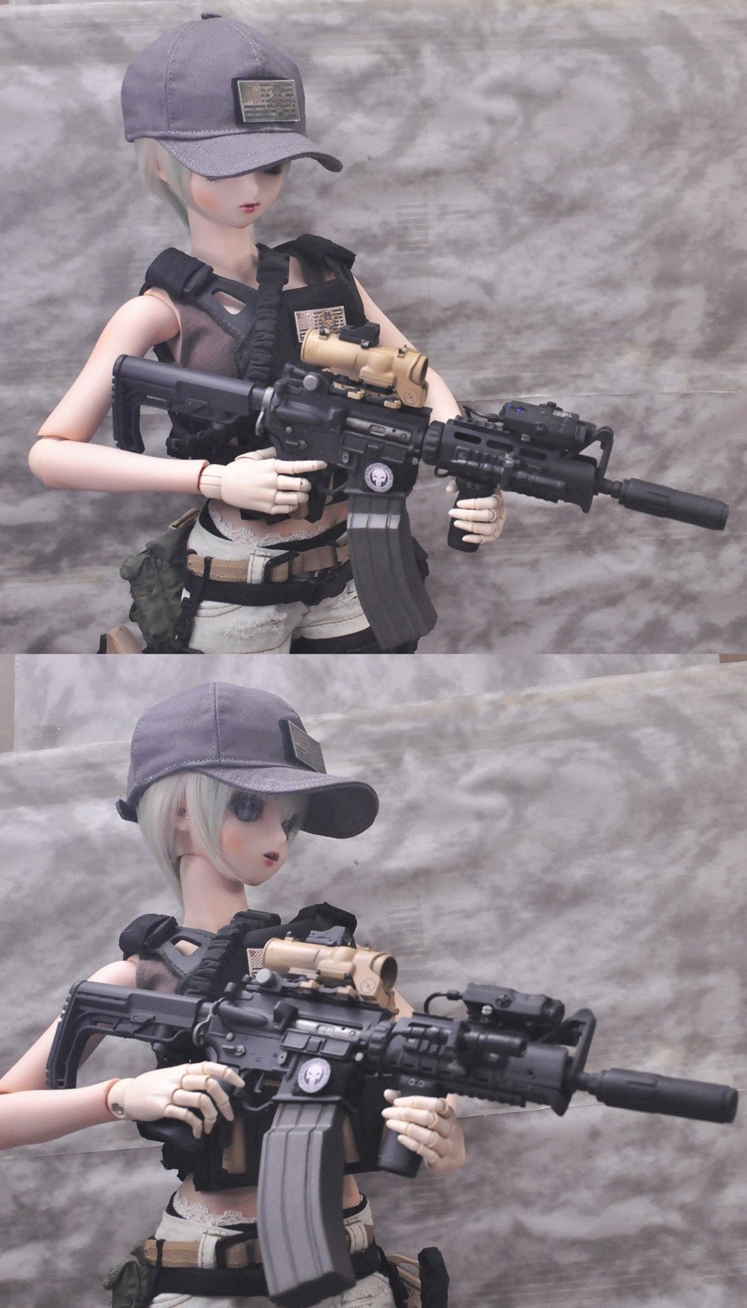 1:3 Scale Miniature Model Kit Rifle M4 Tactical Cqb Custom Black Color ...