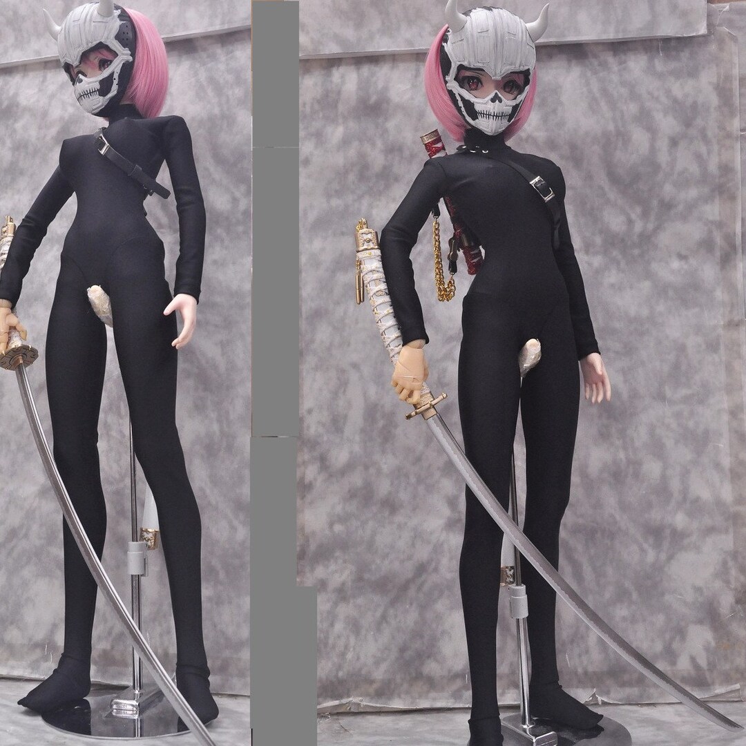 1:3 Scale Miniature Model Samurai Odachi Sword 50 Cm White Gold Color Holster Stand Volks ...