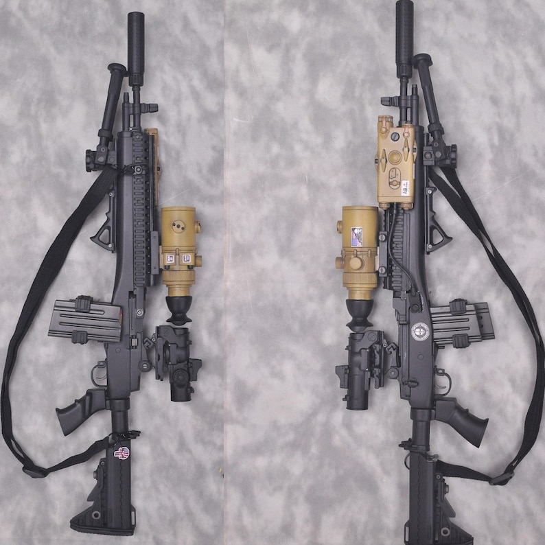 1:3 Scale Miniature Model Kit M14 Sniper Rifie Custom Cqb Ver Black ...