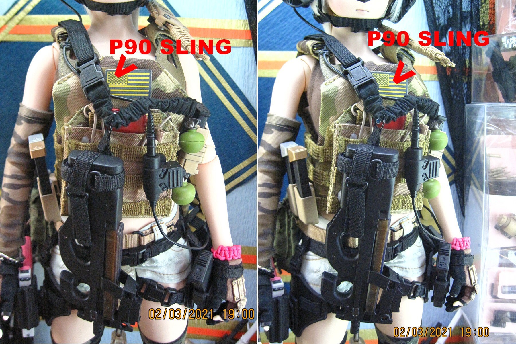 1:3 Scale Miniature Model Military Tactical P90 Rifle Sling - Etsy