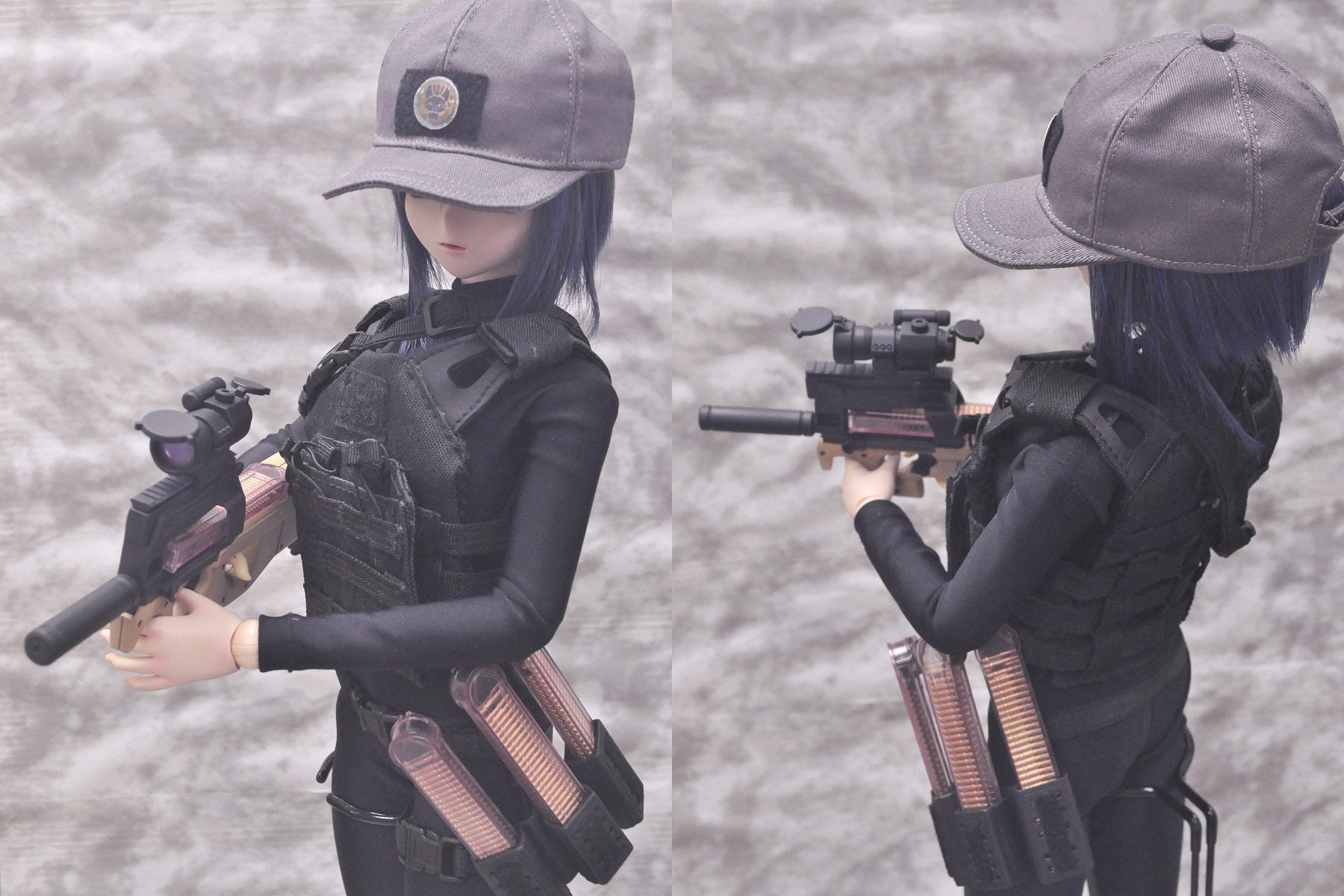 1:3 Scale Miniature Model Kit Fn P90 Full Set Black Tan Color Fit Volks ...