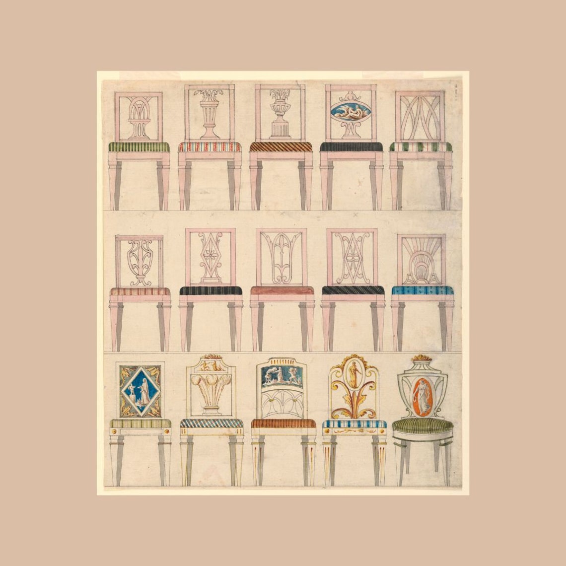 Antique Chair Drawing Antique Chair Illustrations Antique Chair Print ...