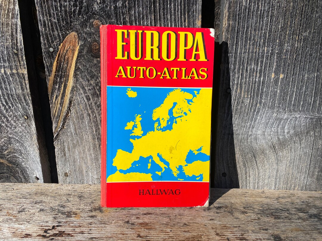 Europe Auto Atlas — Vintage Car Atlas — Vintage Car Map — Europe Car ...