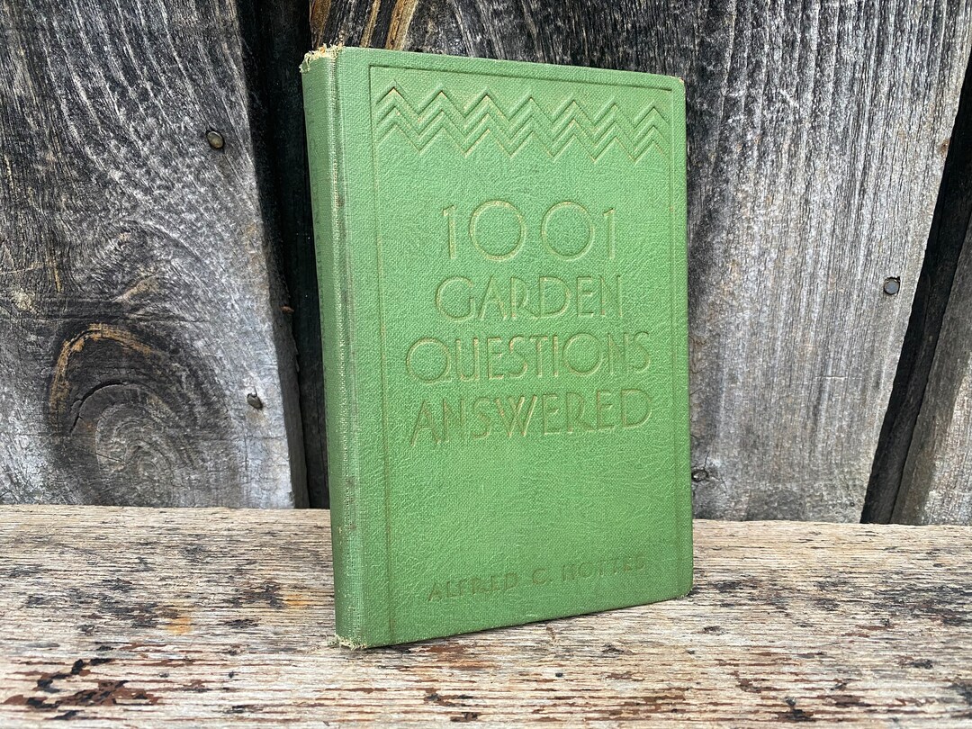 1001 Garden Questions — Antique Garden Book — Garden Book — Vintage ...