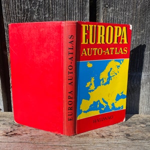 Europe Auto Atlas — Vintage Car Atlas — Vintage Car Map — Europe Car ...