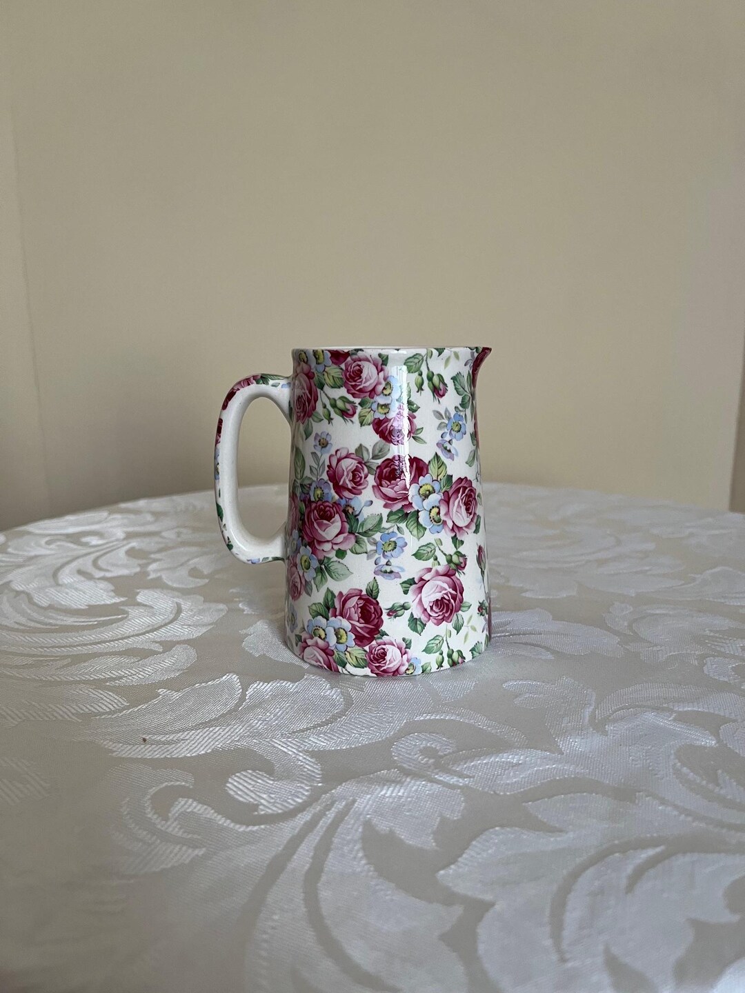 Heron Cross Pottery Floral Jug - Etsy