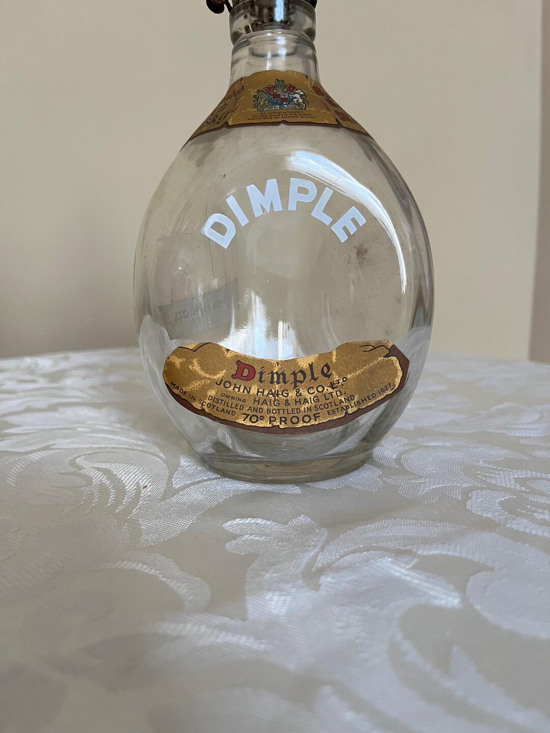 Vintage Dimple Scotch Whisky Empty Bottle With Metal Cap - Etsy
